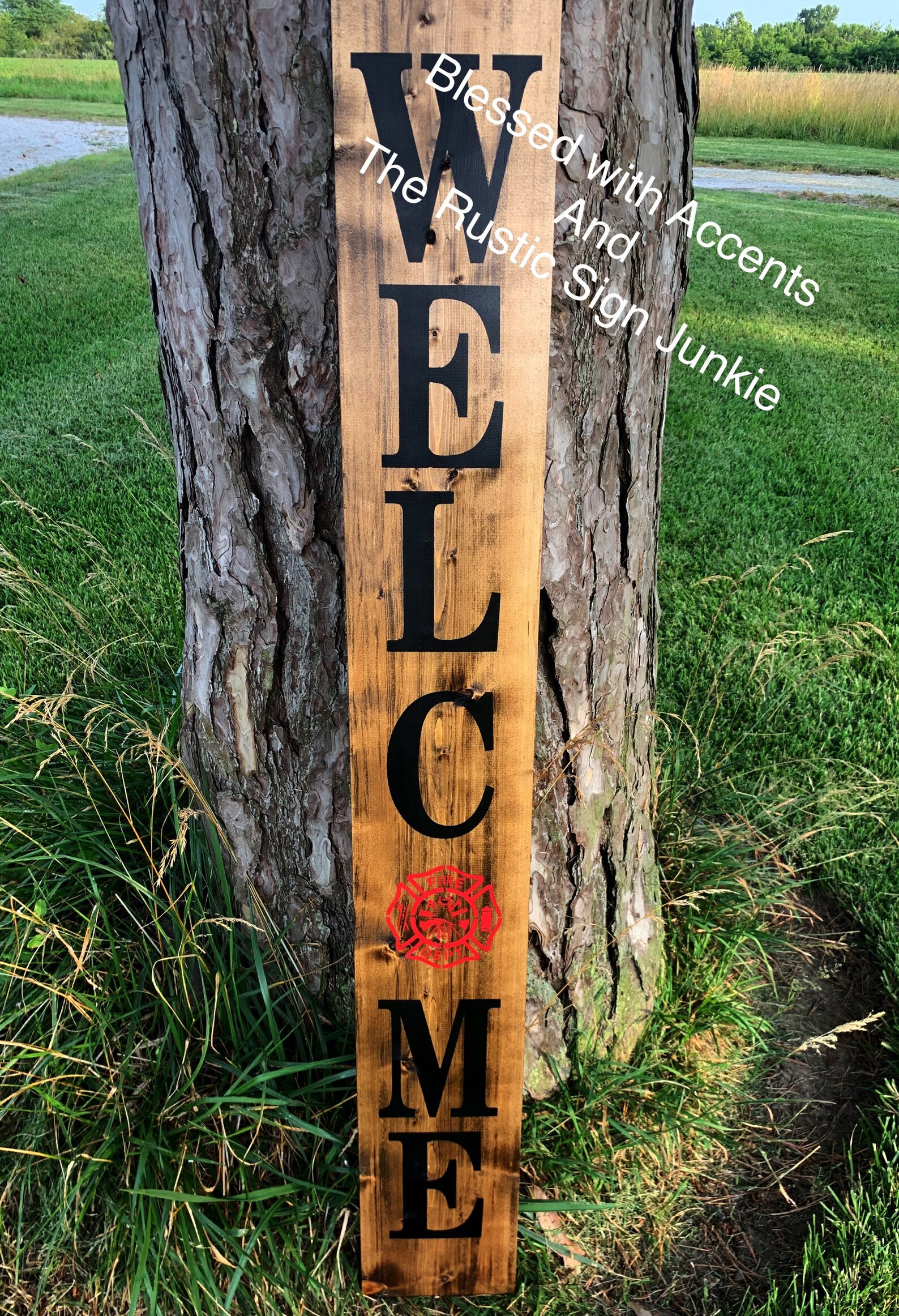 Large Welcome Signs Firefighter Sign Fire Department Sign | Etsy