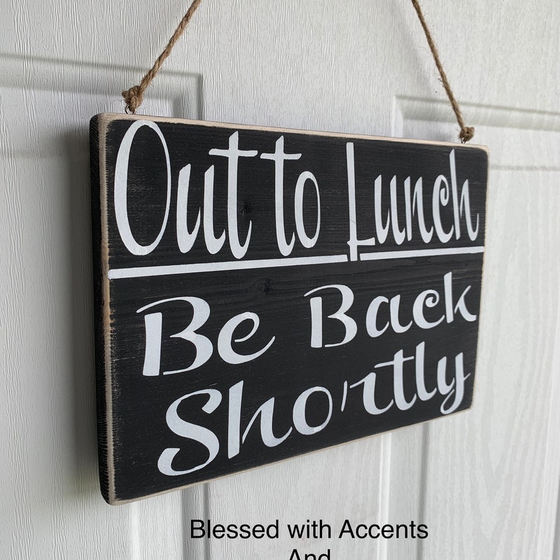 Custom Out to Lunch Sign - Etsy