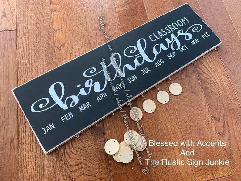 Class Birthdays Wood Wall Hanging Back to School Teacher | Etsy