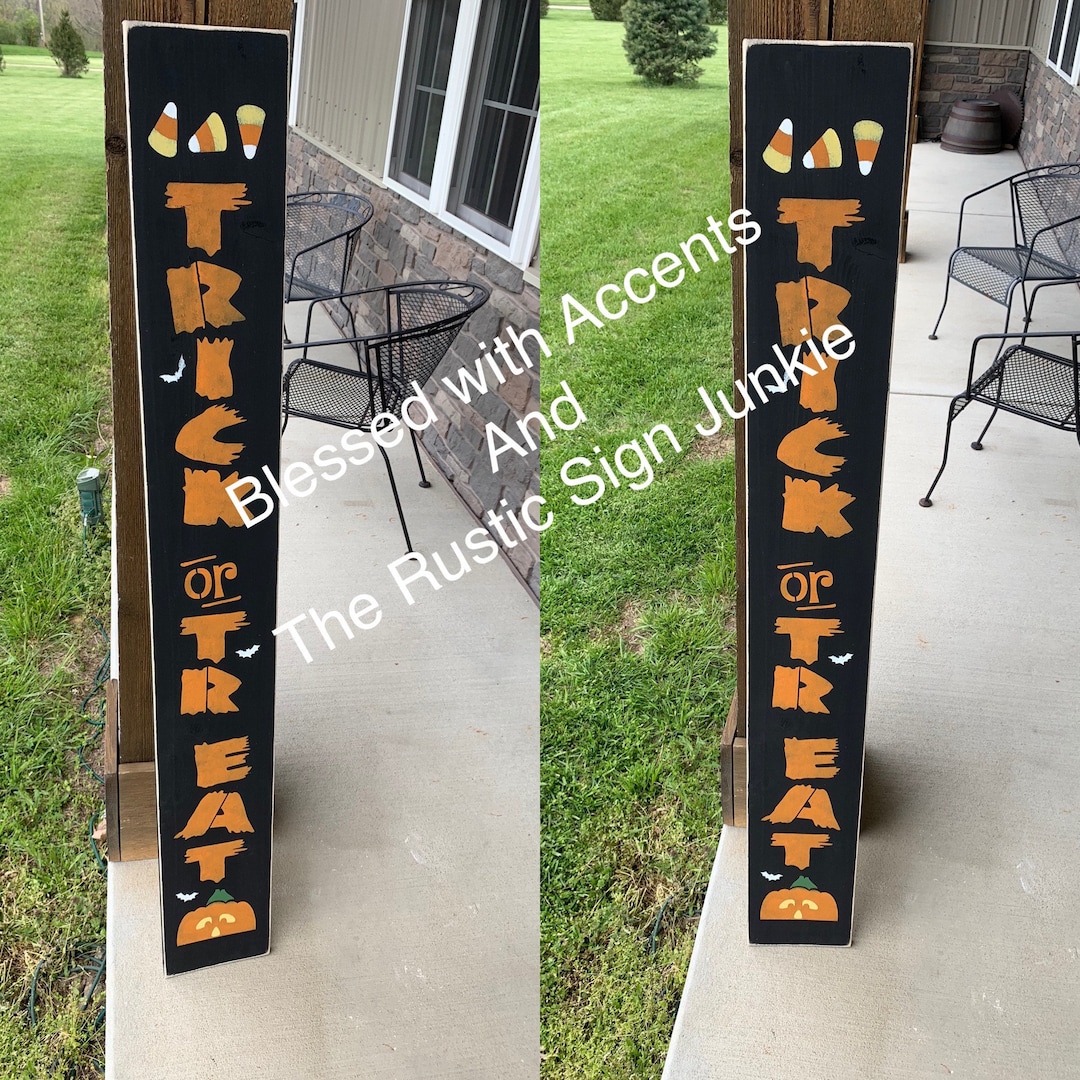 Large Welcome Signs, Trick or Treat Sign, Halloween Sign, Halloween ...