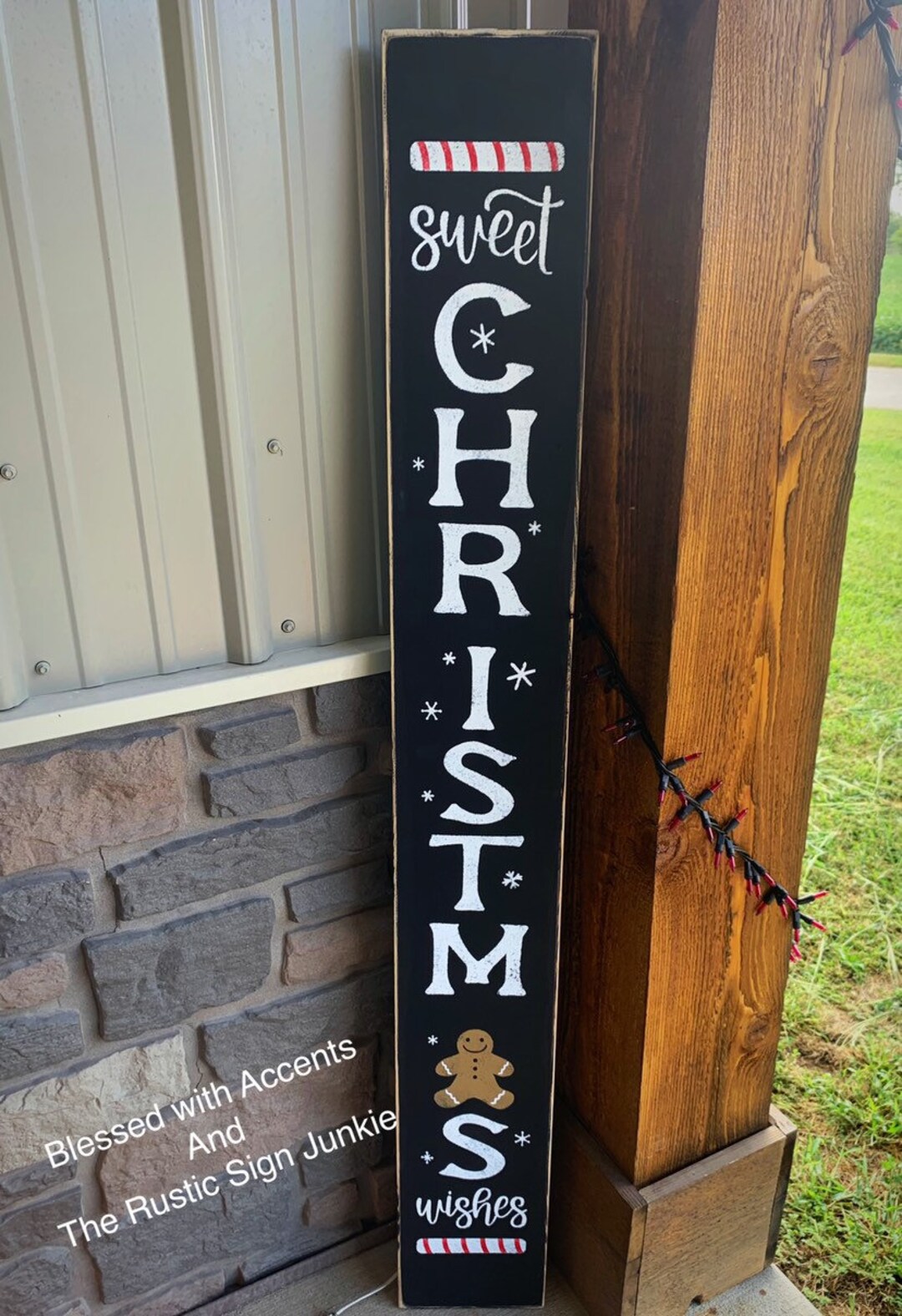 Christmas Porch Sign, Front Door Decor , Primitive Christmas Welcome ...