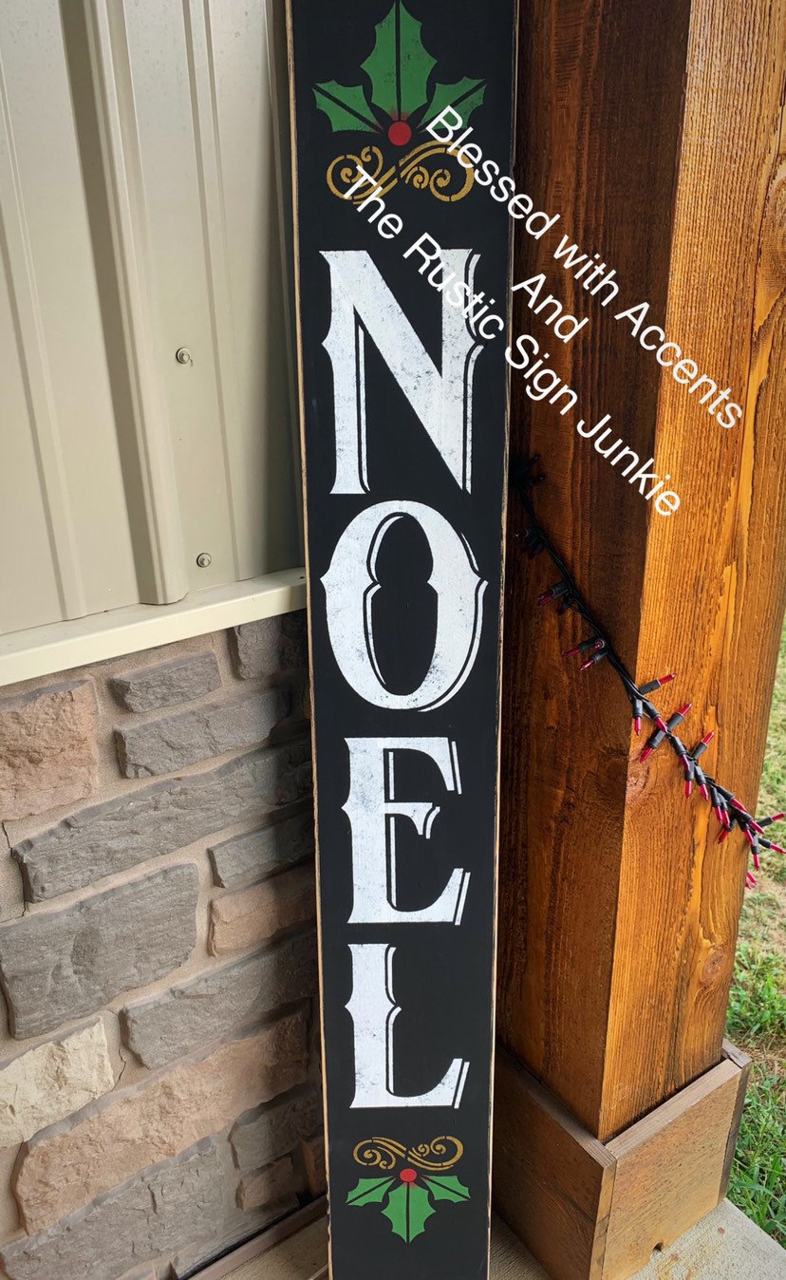 Christmas Porch Sign Noel Porch Sign Primitive Christmas - Etsy