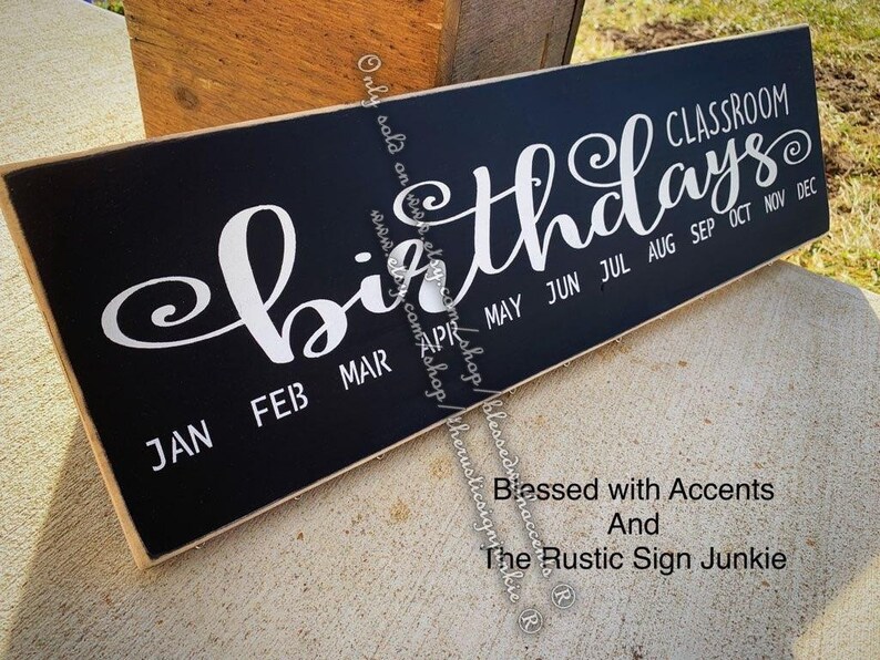 Class Birthdays Wood Wall Hanging Back to School Teacher | Etsy