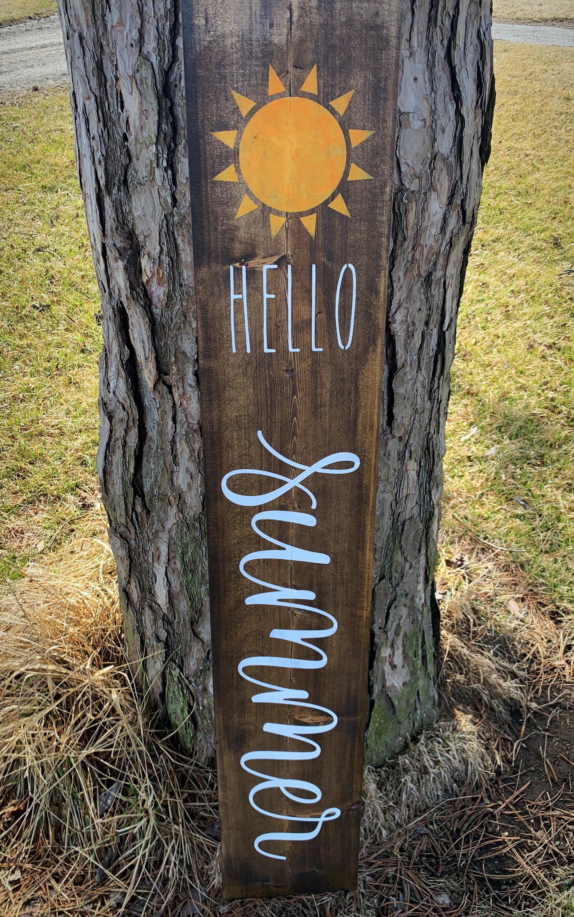 Summer Porch Decor Large Welcome Signs Hello Summer Porch | Etsy
