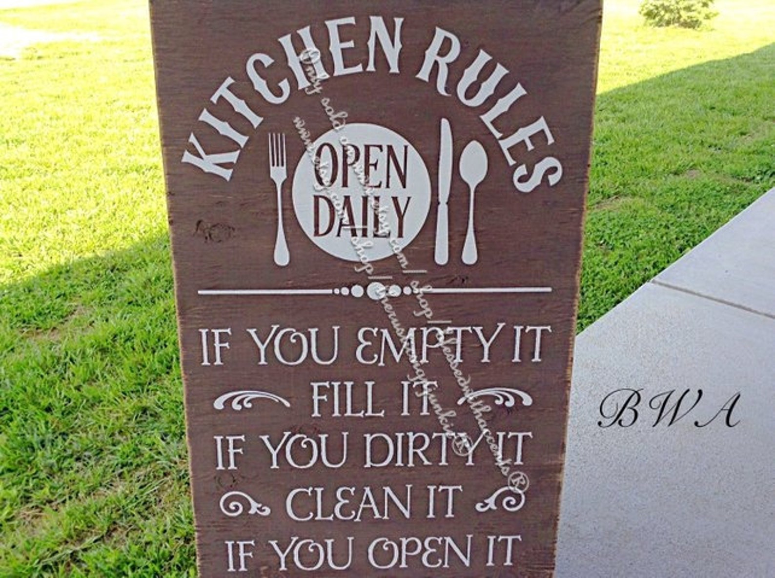 Kitchen Rules Sign Kitchen Signs Kitchen Sign Kitchen - Etsy