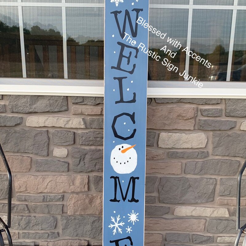 Snowman Porch Sign - Etsy