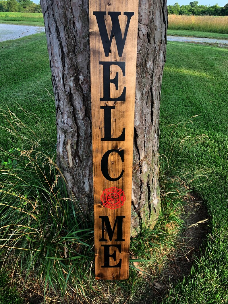 Large Welcome Signs Firefighter Sign Fire Department Sign | Etsy