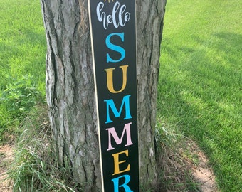 Hello Summer Porch Sign Welcome Sign - Etsy