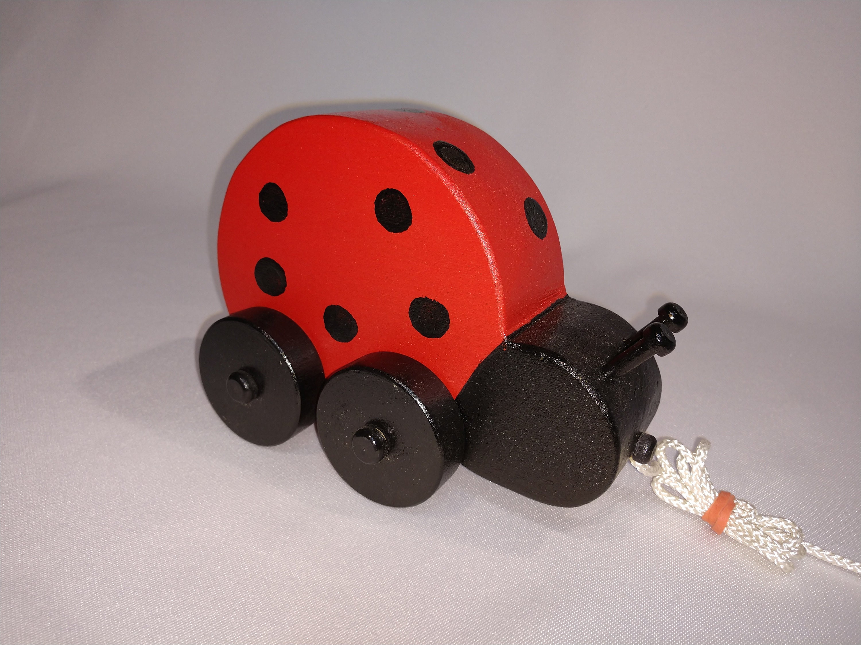 Ladybug Pull Toy - Etsy