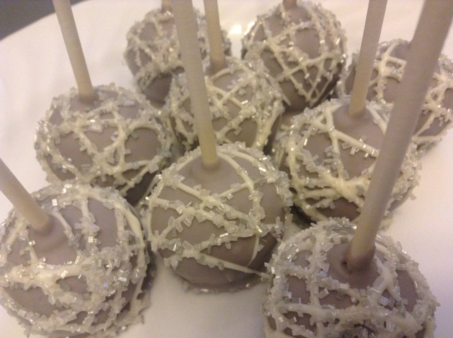 Silver Cake Pop Favors Silver Wedding Cake Pops Anniversary - Etsy