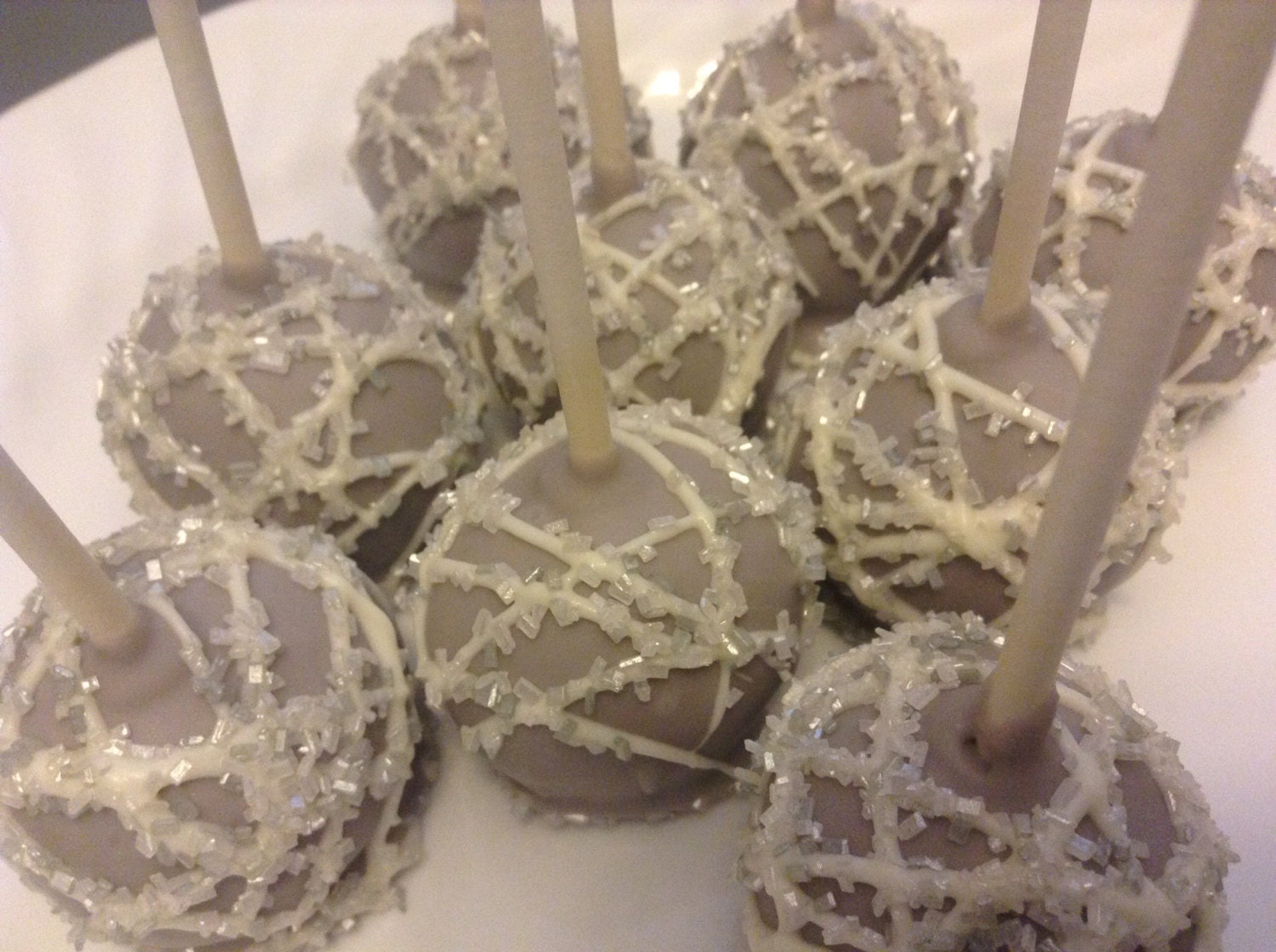 Pastel de Plata Pop Favores Plata Pastel de Boda Pops | Etsy