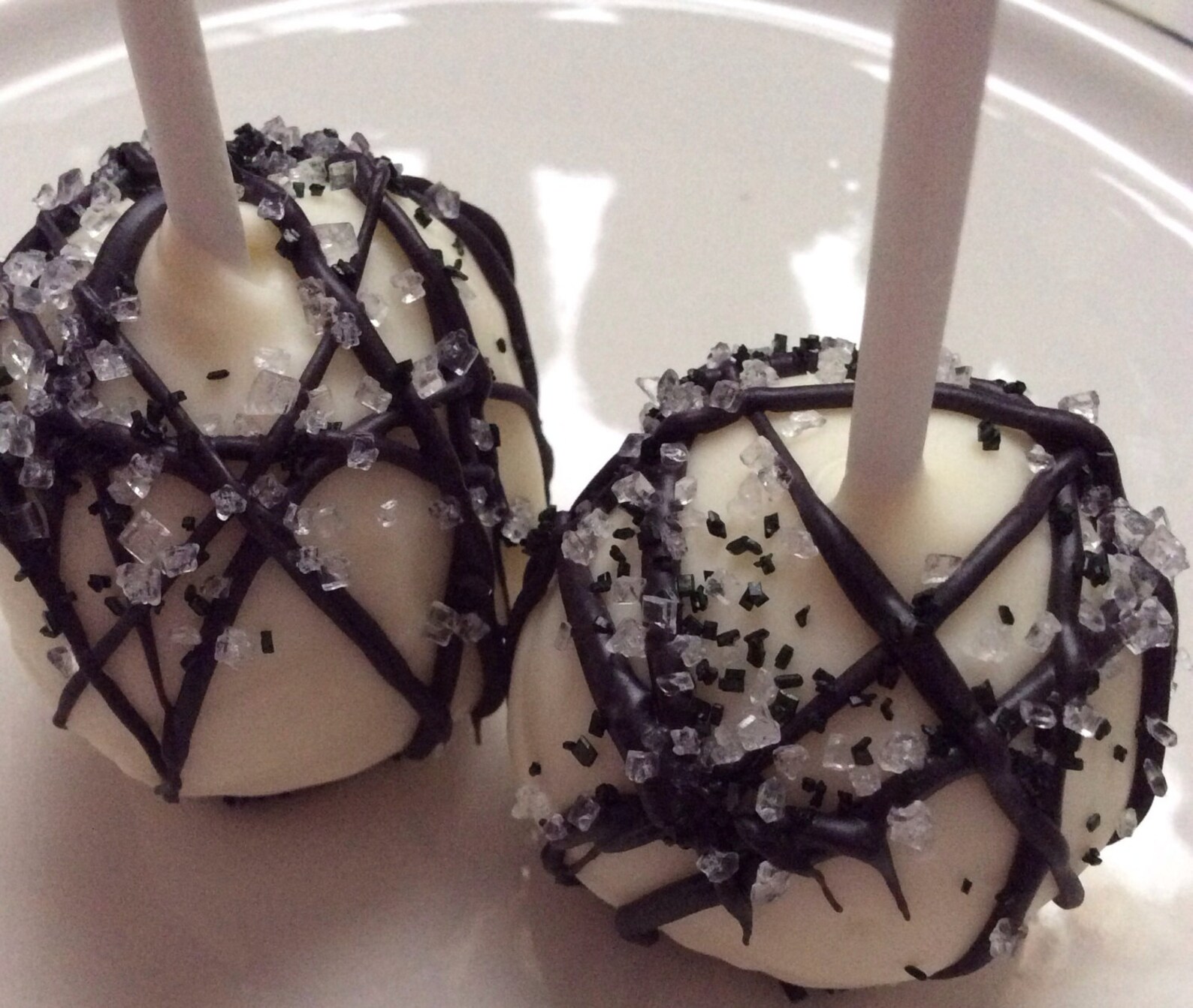 Black Cake Pops Wedding Cake Pops White Cake Pops Anniversary - Etsy