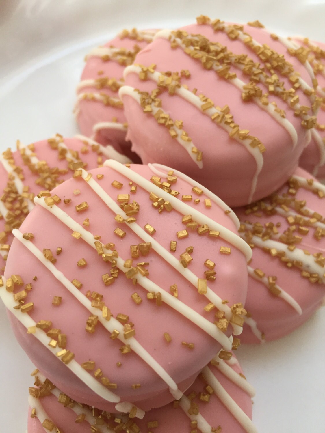 Pink and Gold Oreos Pink Oreos Gold Oreos Baby Shower Favors | Etsy