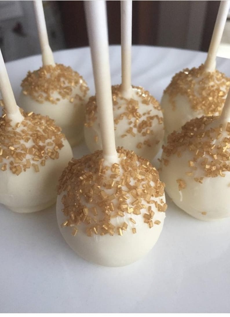 Gold Cake Pops Gold Party Favors Gold Baby Shower Cake Pops | Etsy