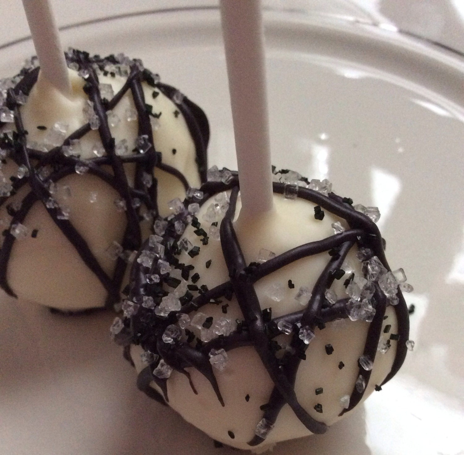 Black Cake Pops Wedding Cake Pops White Cake Pops Anniversary - Etsy