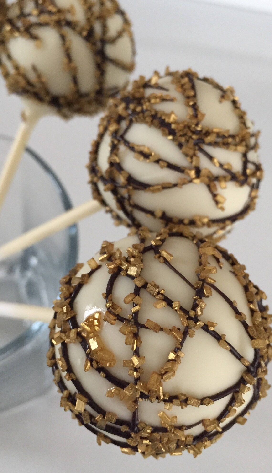 Gold Cake Pops Baby Shower Cake Pops New Years Eve Cake Pops - Etsy