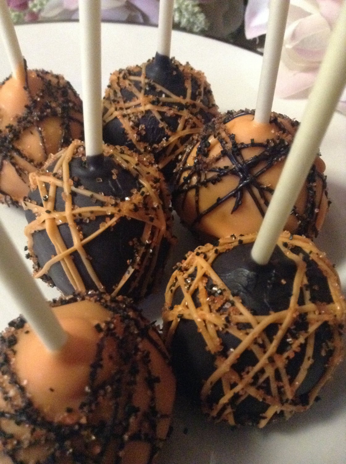 Orange Cake Pops Black Cake Pops Wedding Favors Tiger Party | Etsy