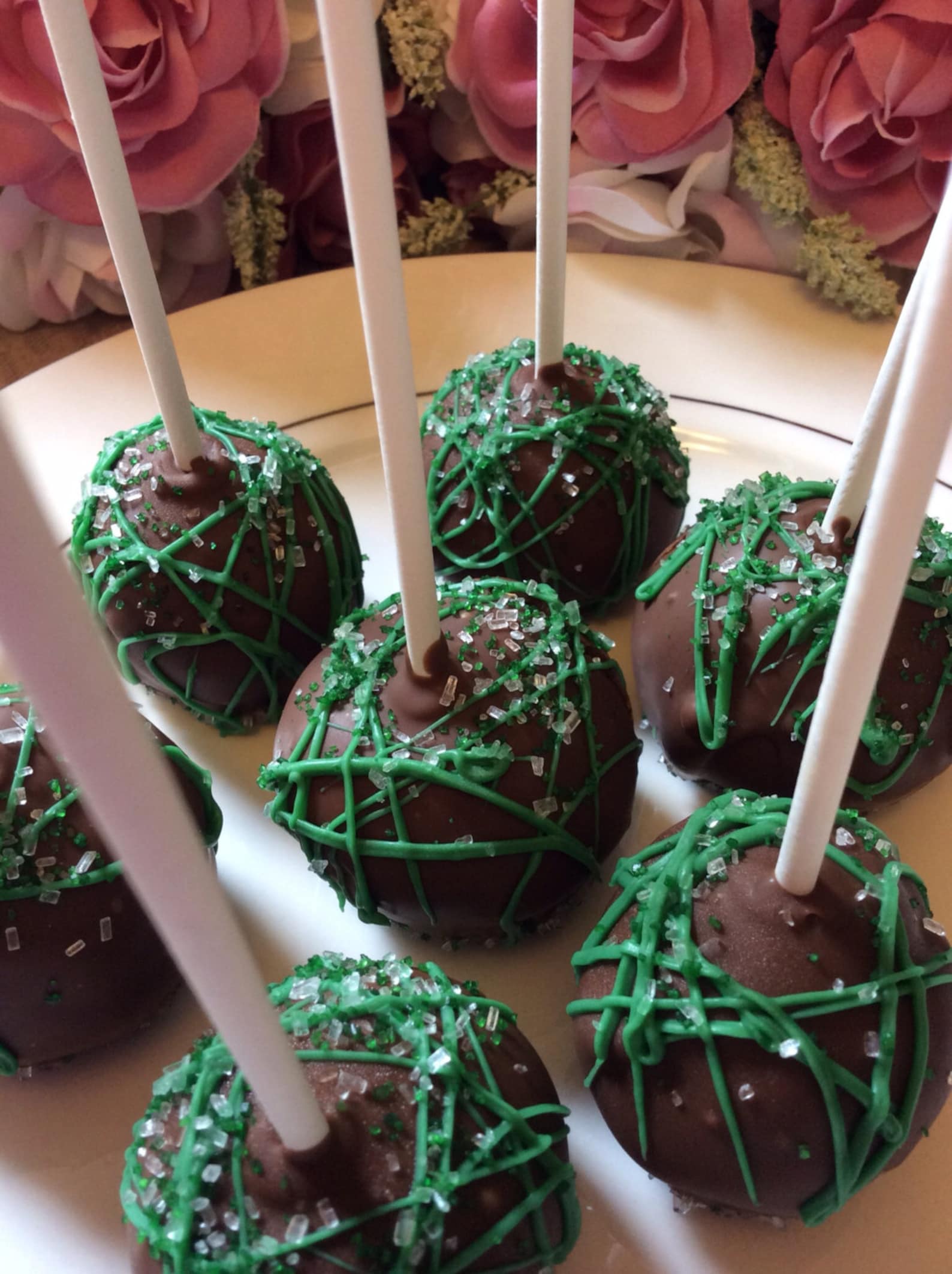 Green Cake Pops Favors Christmas Cake Pops Birthday Cake Pops - Etsy