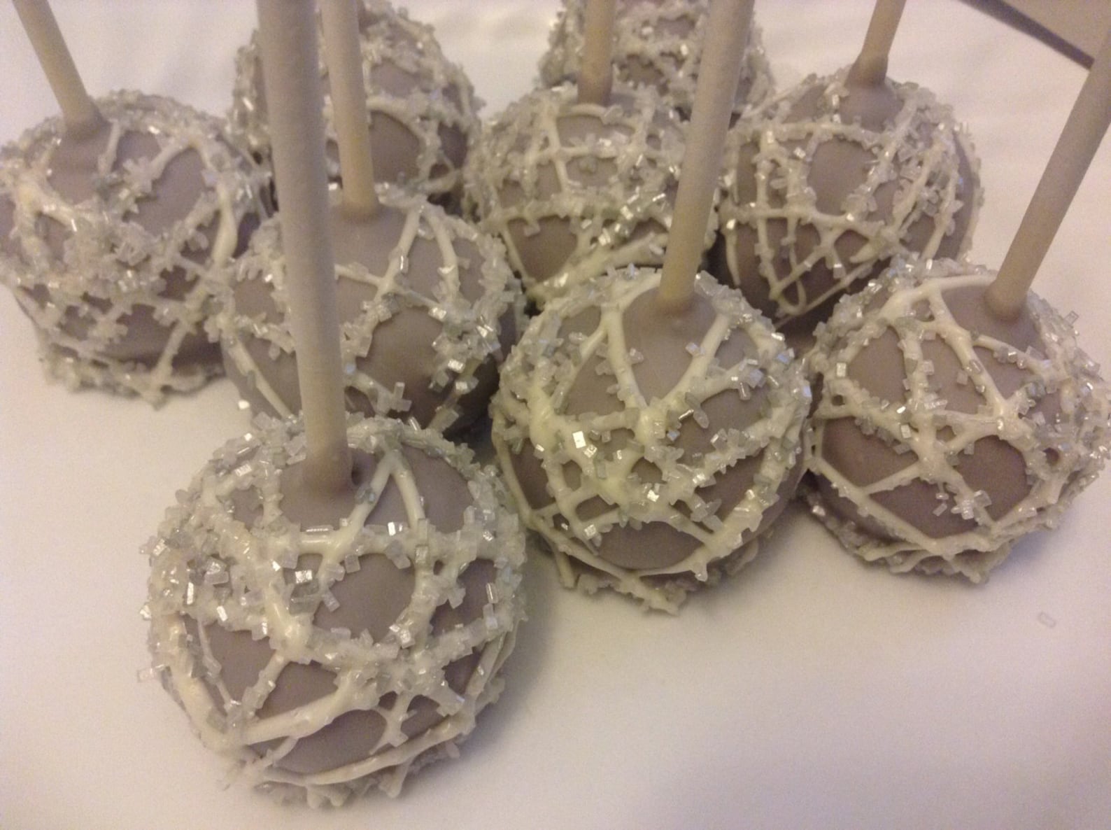 Silver Cake Pop Favors Silver Wedding Cake Pops Anniversary - Etsy