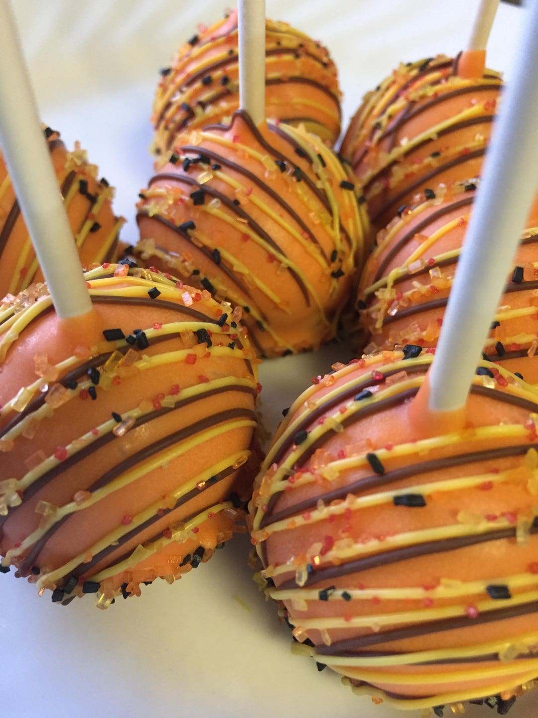 Thanksgiving Cake Pops Favors Fall Cake Pops Orange Cake Pops ...