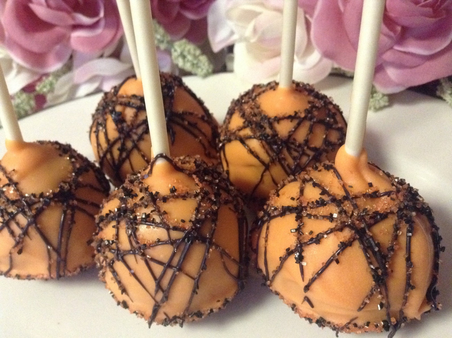 Orange Cake Pops Black Cake Pops Wedding Favors Tiger Party | Etsy