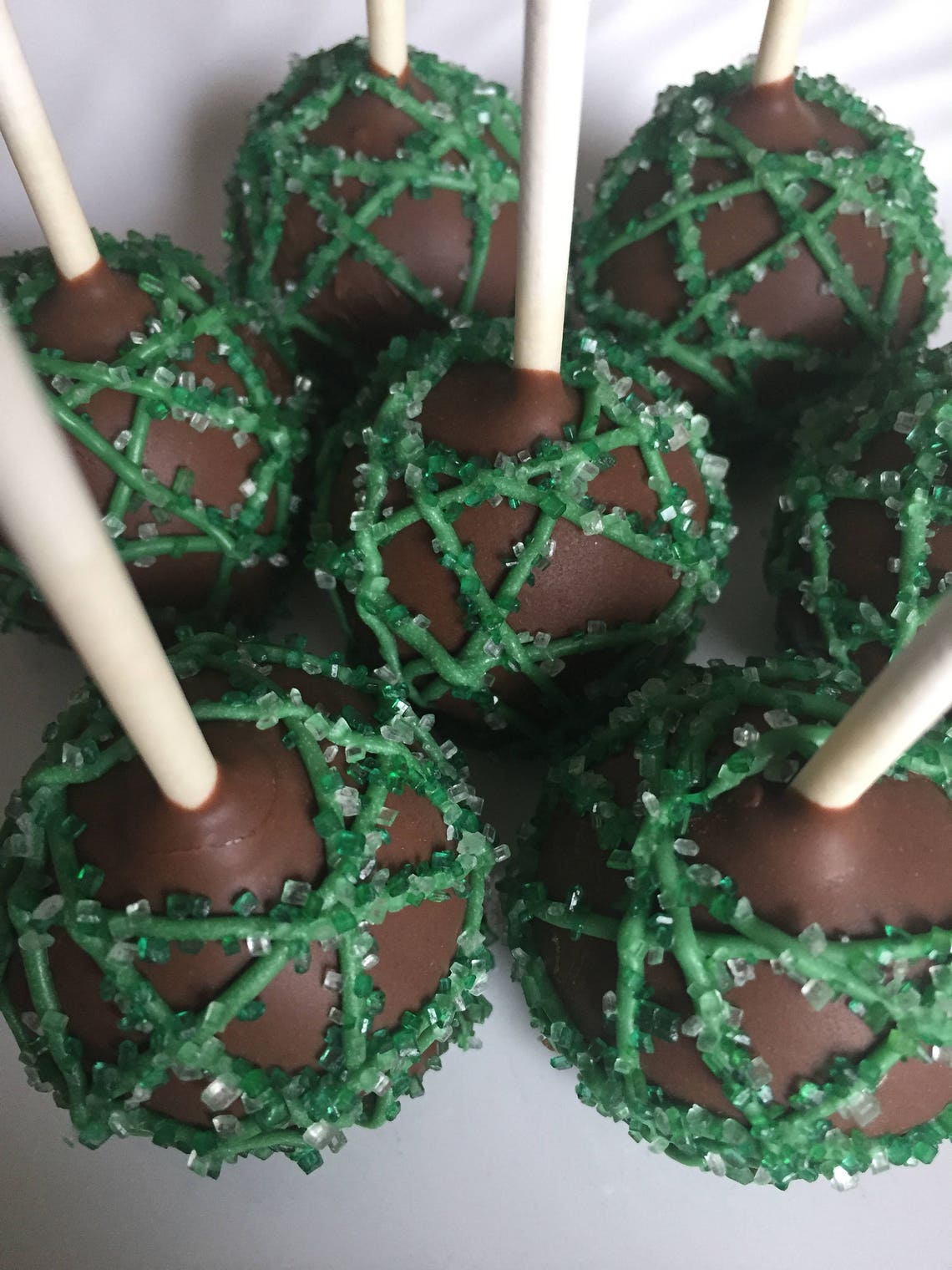 Green Cake Pops Favors Christmas Cake Pops Birthday Cake Pops | Etsy