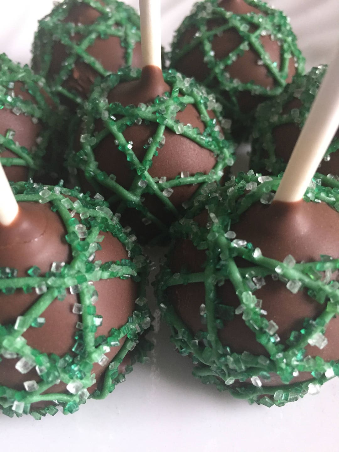 Green Cake Pops Favors Christmas Cake Pops Birthday Cake Pops Favor ...