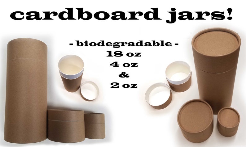 Cardboard Jars Biodegradable Sustainable Awesome - Etsy