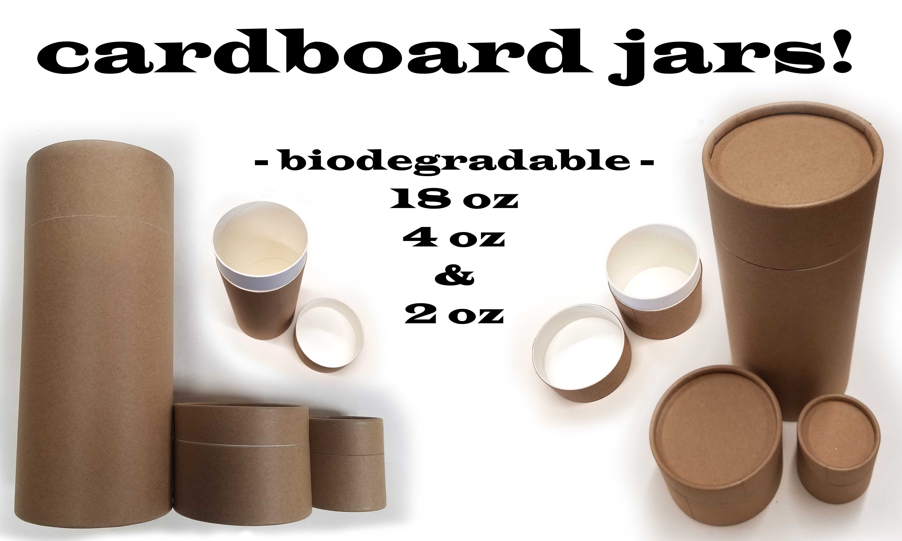 Cardboard Jars Biodegradable Sustainable Awesome | Etsy