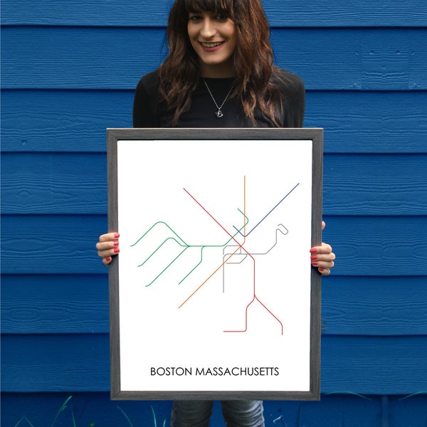 Boston Subway Digital Art - Etsy