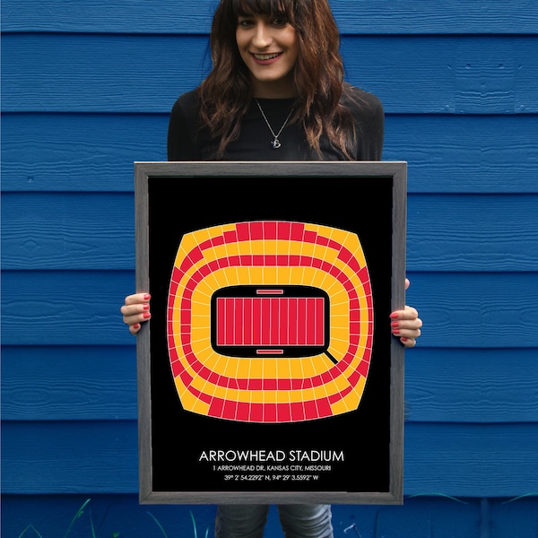 Chiefs Stadium Map - Etsy