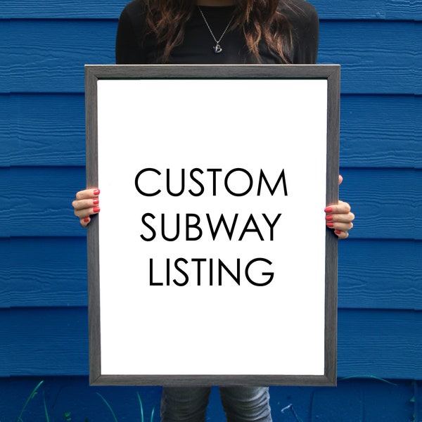 Subway Poster - Etsy