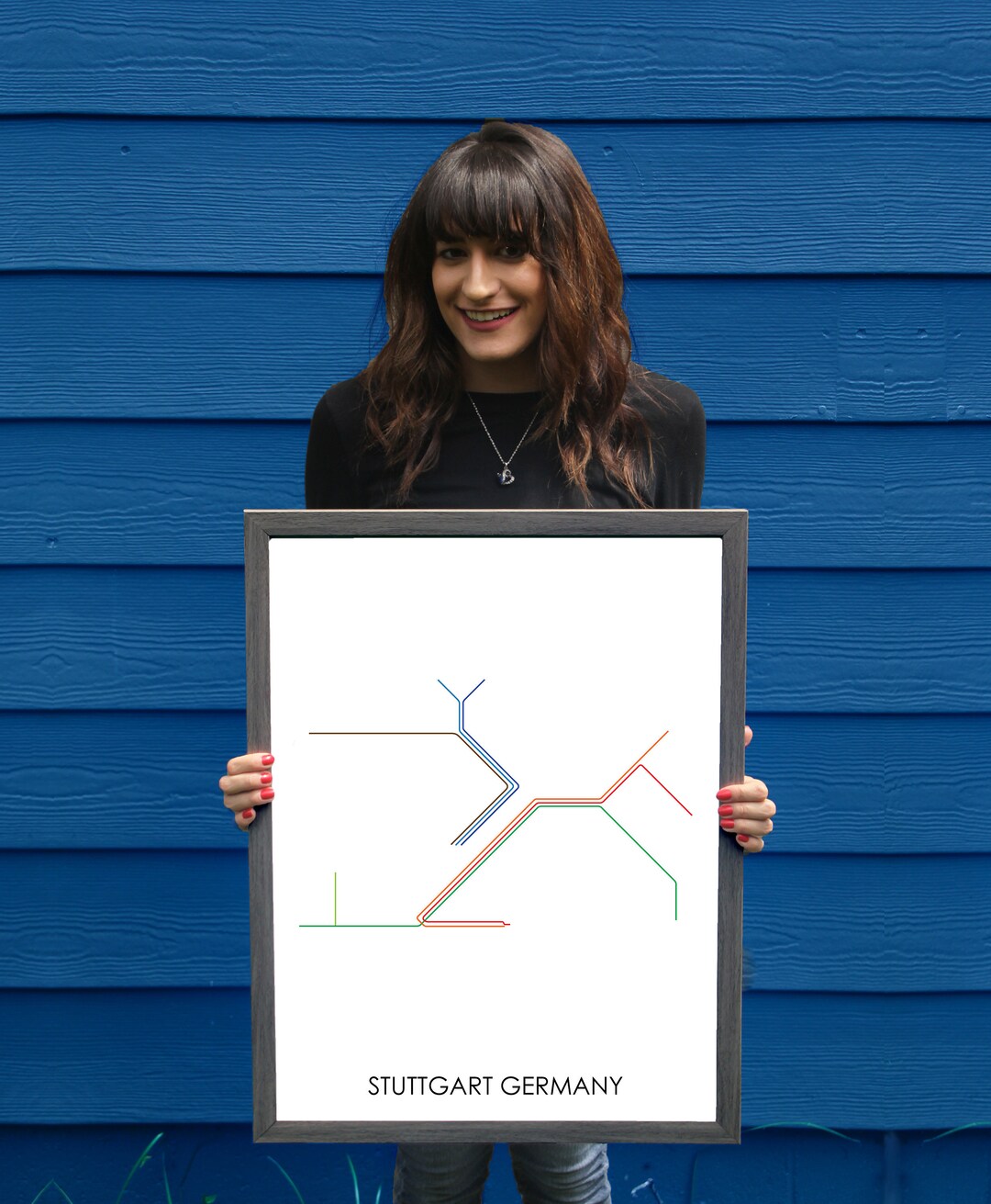 Stuttgart Subway // Stuttgart Metro Map // Stuttgart Map // - Etsy