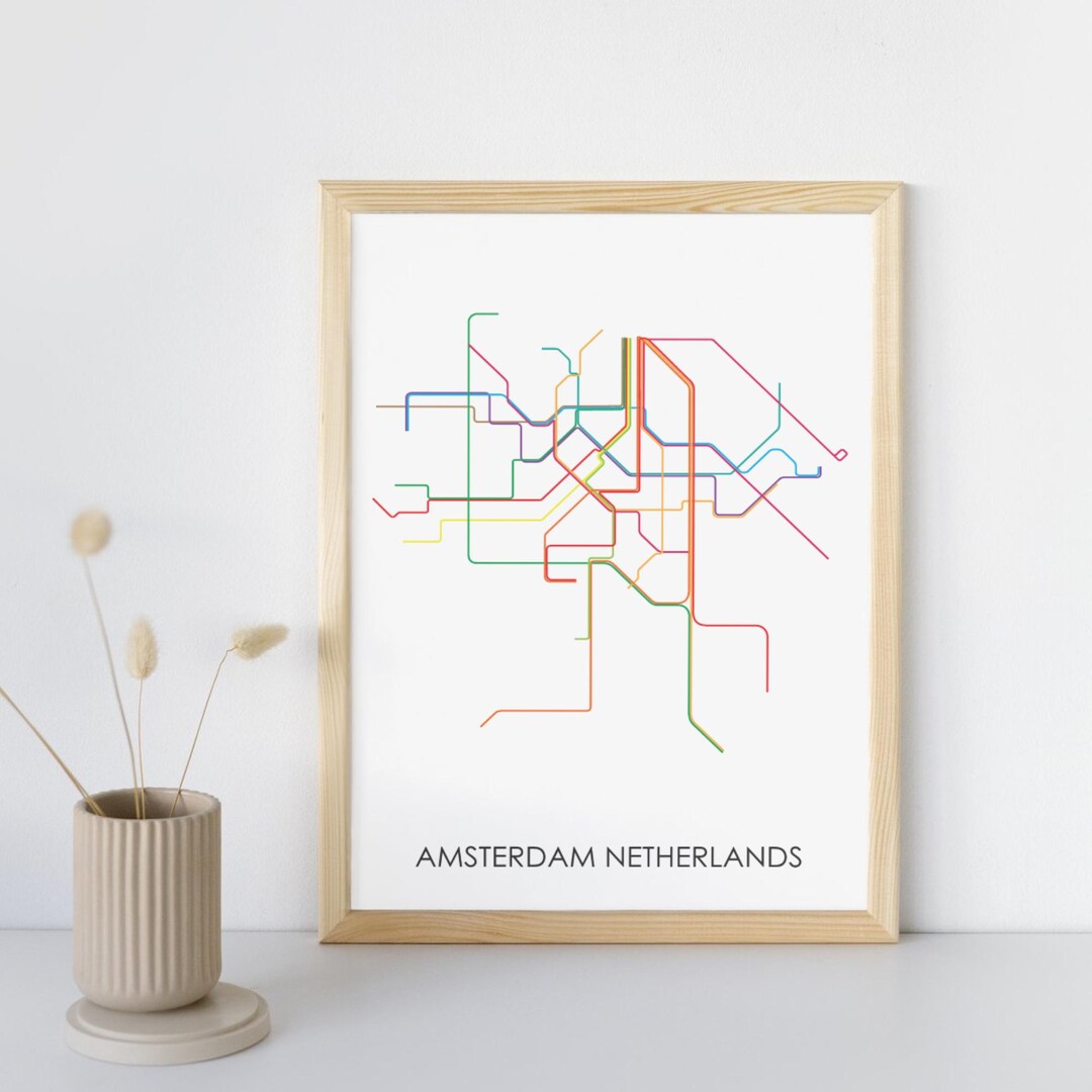 Amsterdam Subway // Amsterdam Metro Map // Amsterdam Map // Amsterdam ...