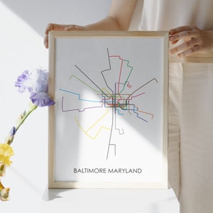 Baltimore Subway // Baltimore Metro Map // Baltimore Map // Baltimore ...