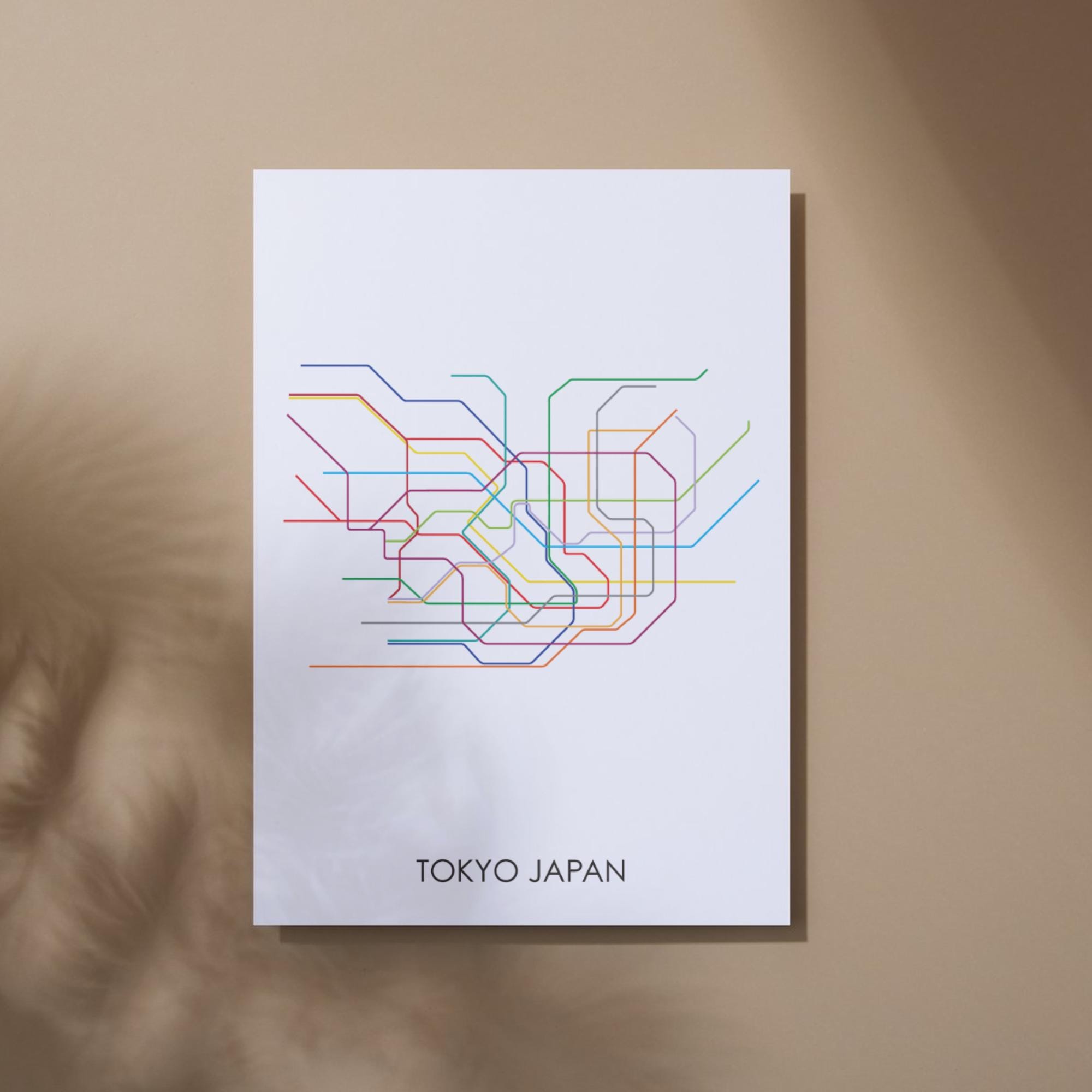 Tokyo Subway // Tokyo Metro Map // Tokyo Map // Tokyo Art // Tokyo ...