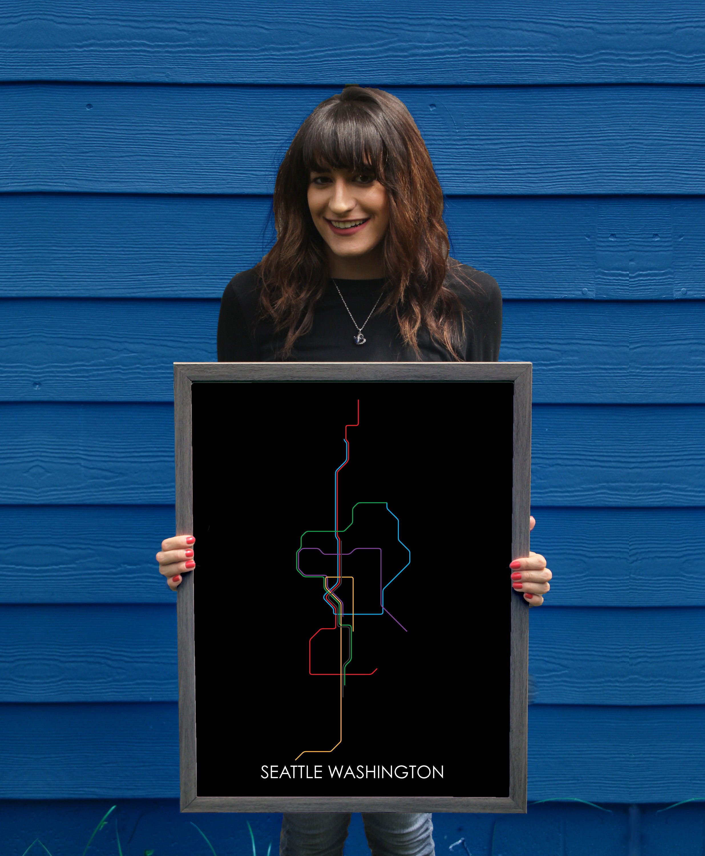 Seattle Subway // Seattle Metro Map // Seattle Map // Seattle - Etsy