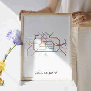 Berlin Subway // Berlin Metro Map // Berlin Map // Berlin Art ...