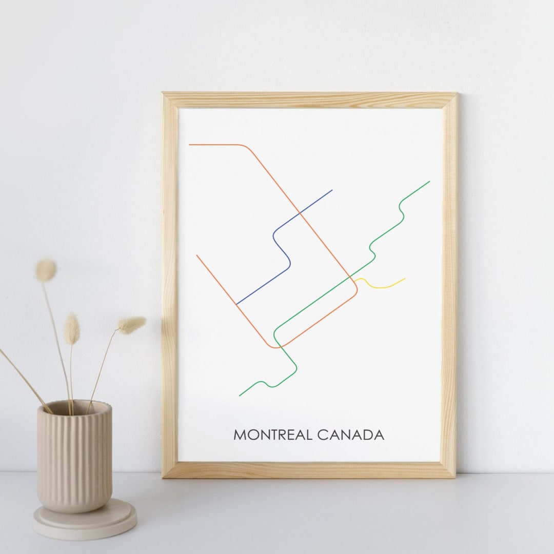 Montreal Subway // Montreal Metro Map // Montreal Map // Montreal Art ...