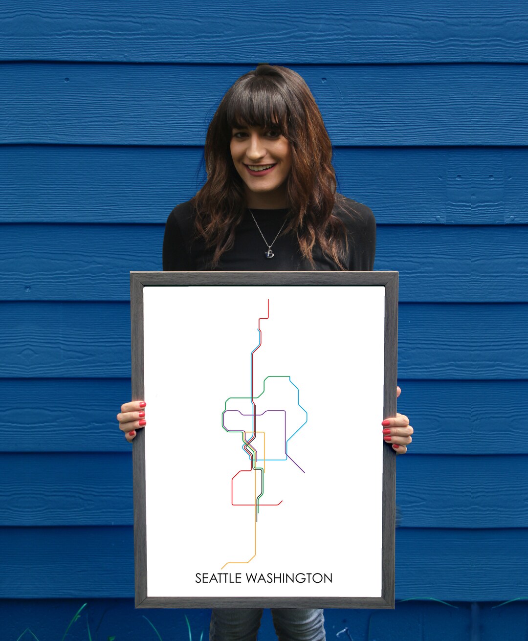 Seattle Subway // Seattle Metro Map // Seattle Map // Seattle Art ...