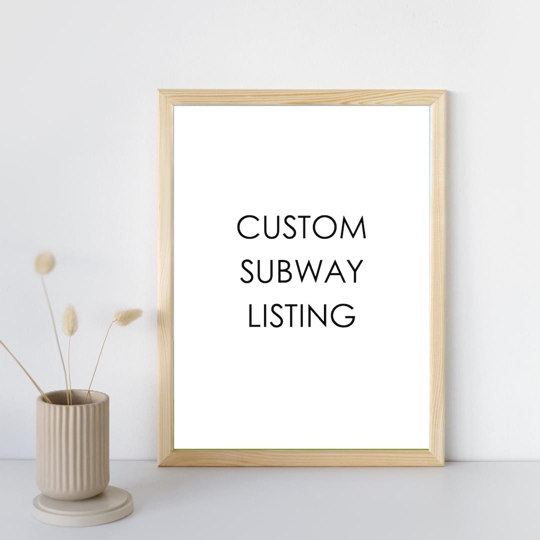 Custom Subway Map // Custom Metro Map // Custom Map // Custom Art ...