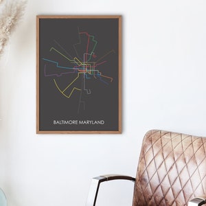 Baltimore Subway // Baltimore Metro Map // Baltimore Map // Baltimore ...