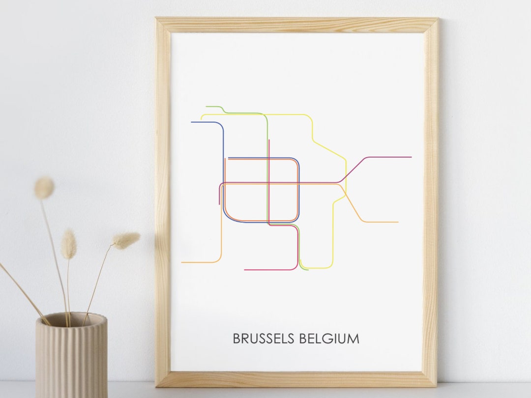 Brussels Subway // Brussels Metro Map // Brussels Map // Brussels Art ...