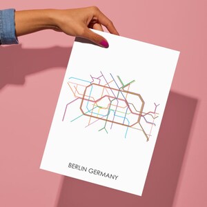 Berlin Subway // Berlin Metro Map // Berlin Map // Berlin Art ...