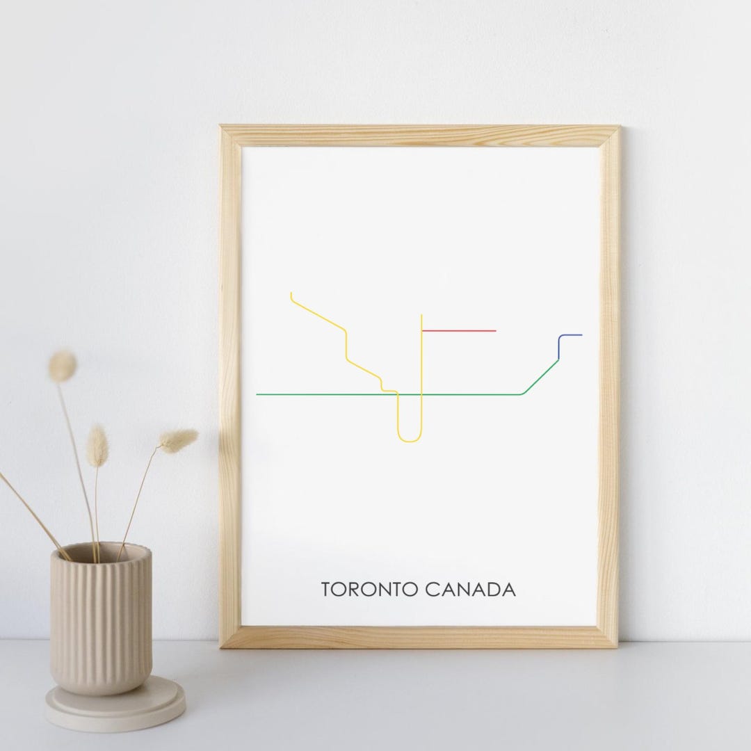 Toronto Subway // Toronto Metro Map // Toronto Map // Toronto Art ...