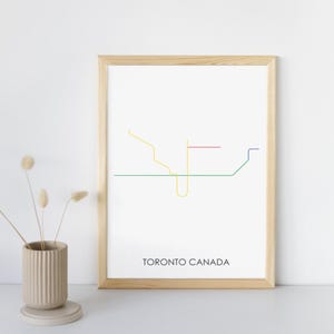 Toronto Subway // Toronto Metro Map // Toronto Map // Toronto Art ...