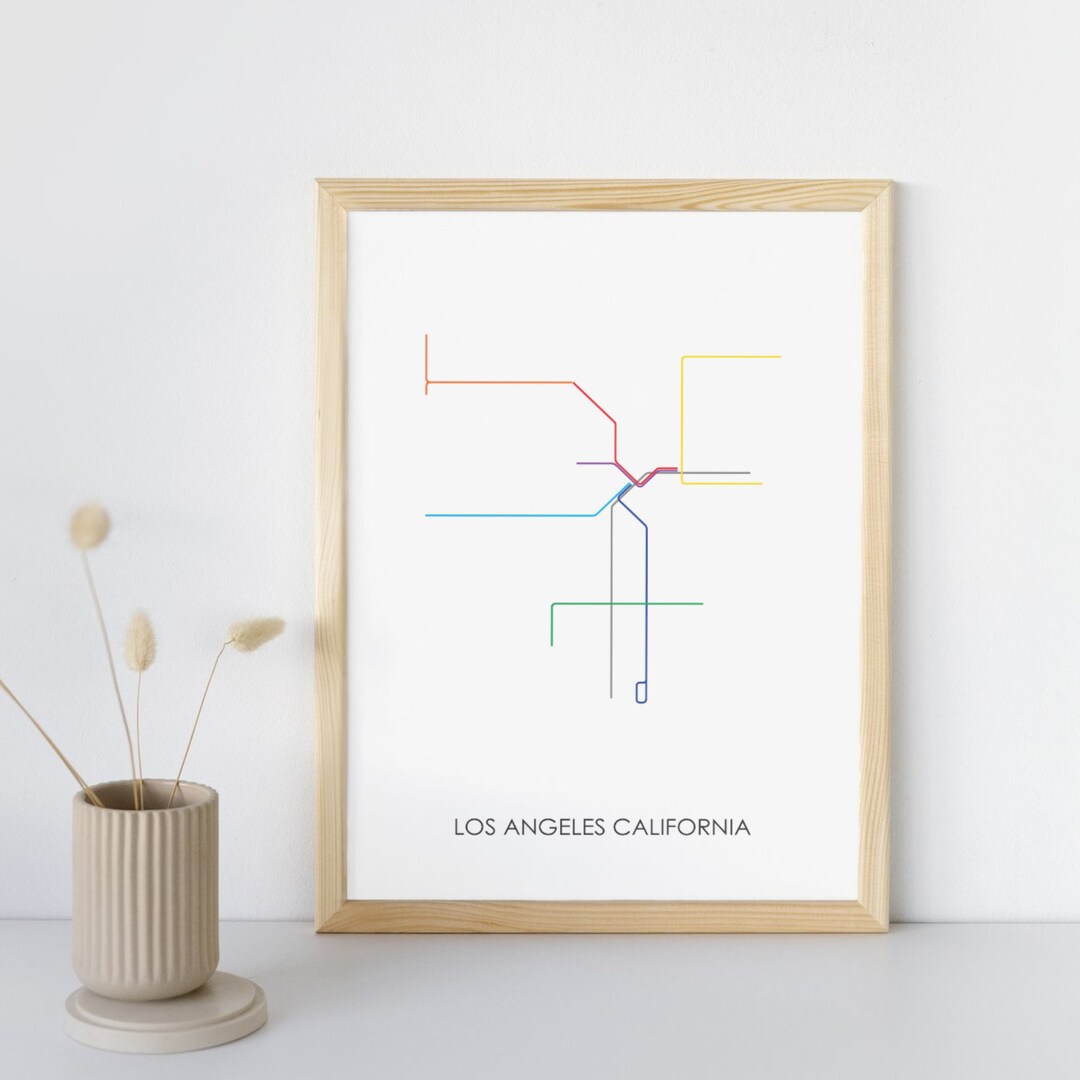 Los Angeles Subway // Los Angeles Metro Map // Los Angeles Map // Los ...