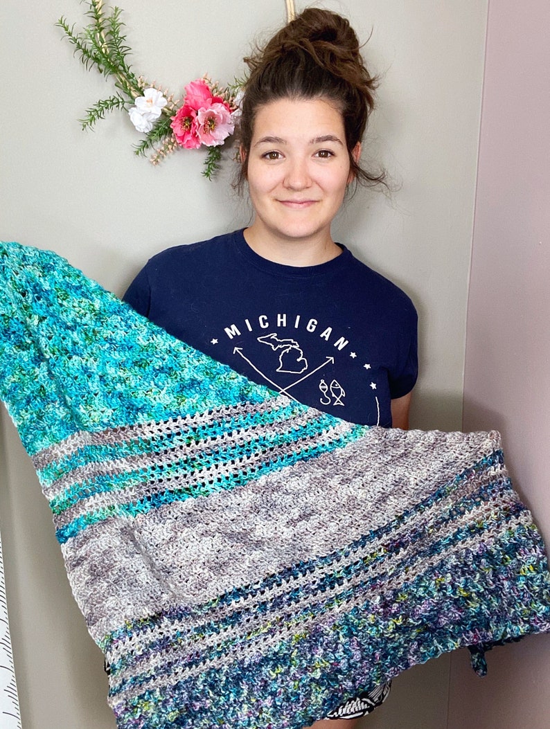 Crochet Shawl Pattern // Paint Creek Shawl - Etsy