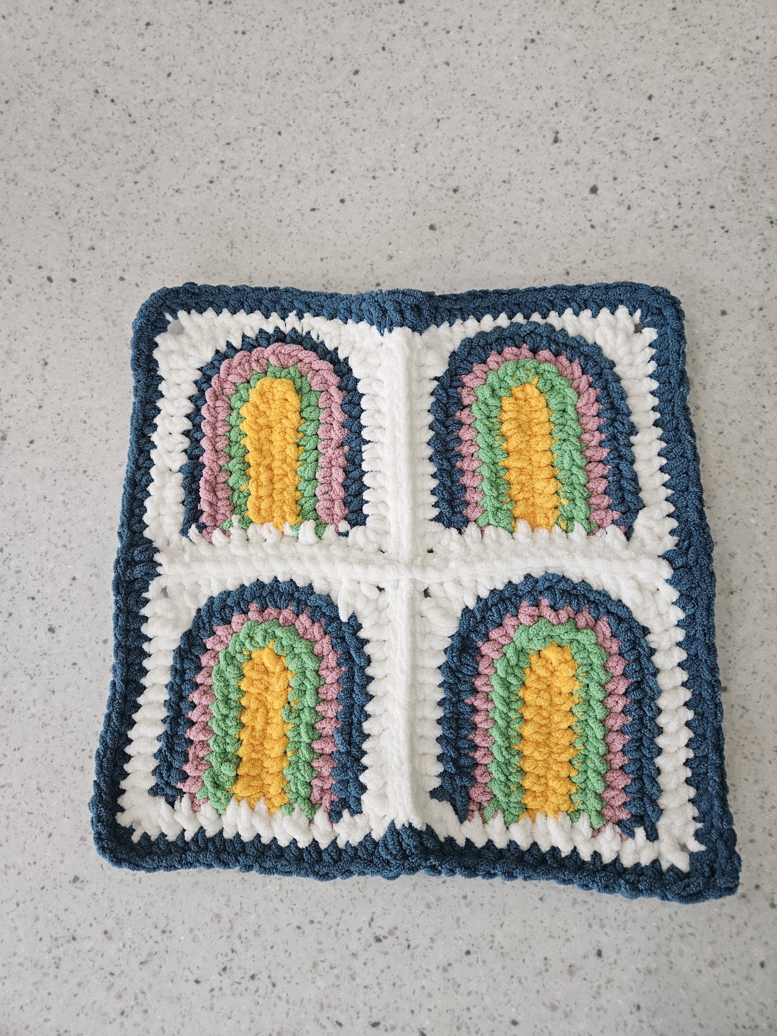 Crochet Rainbow Granny Square // Rainbow Granny Square // Crochet ...