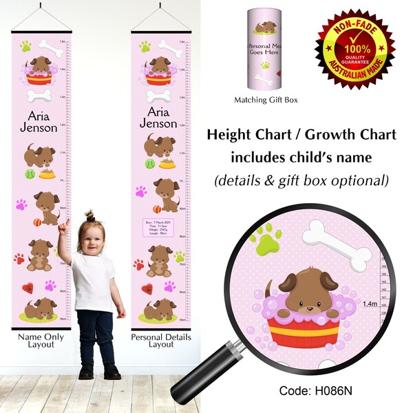 Growth Chart Girl - Etsy